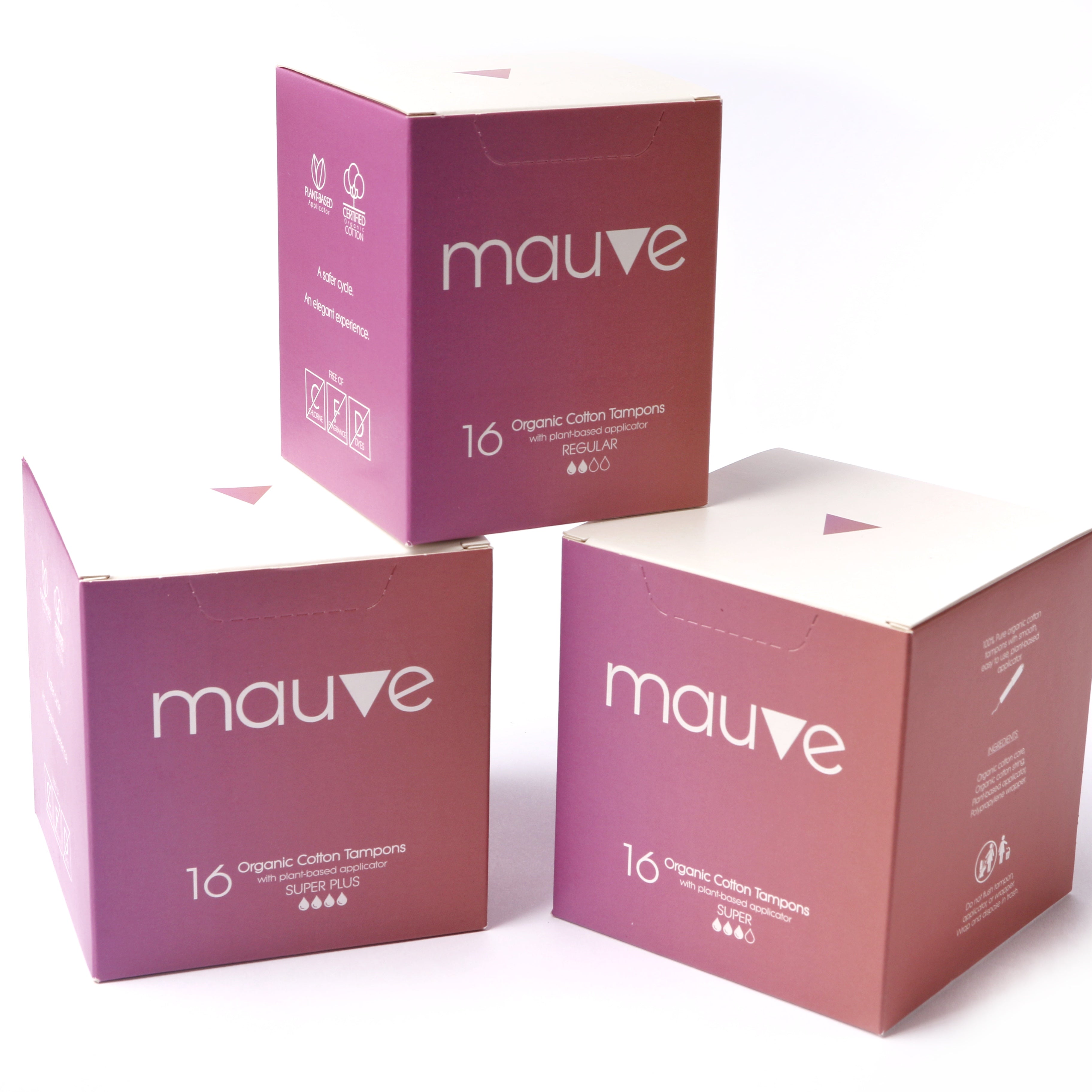 Plant-based Applicator Tampons – Mauve Organic